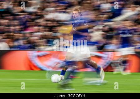 Jack Grealish of Everton breaks with the ball during the Premier League ...