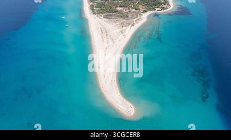 Breathtaking aerial view of Possidi cape in Kassandra, Greece, showing ...