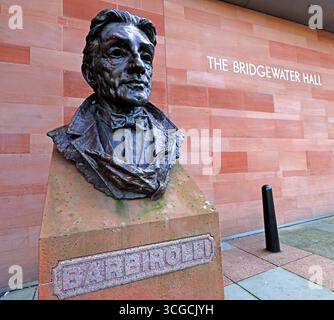 Statue of Sir John Barbirolli outside The Bridgewater Hall, Manchester ...