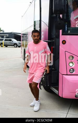 Inter Miami midfielder Yannick Bright (42) fouls Seattle Sounders FC ...