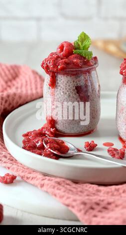Delightful Dessert Served in a Glass With Colorful Layers and Toppings ...