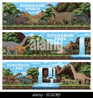 Pterodactyl Pixel Art Dinosaur Video Game Cartoon Stock Vector Image ...