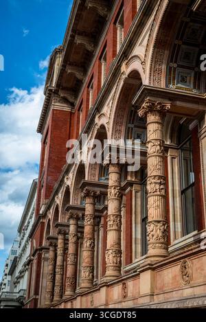 Ornate columns on the exterior of the Henry Cole Wing of the Victoria ...
