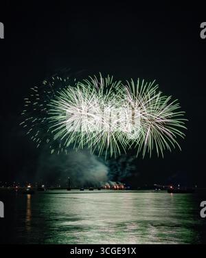 Fireworks from 1st Galaxy Fireworks over the water as part of the 2025 ...