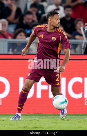 Olimpico Stadium, Rome, Italy - Devyne Rensch of AS Roma runs with the ...