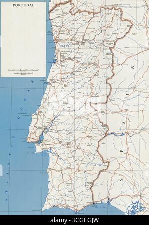 Map of Portugal Stock Photo - Alamy