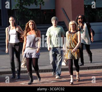 (L-R Kevin Simm, Jessica Taylor, Michelle Heaton, Kelli Young and Tony ...