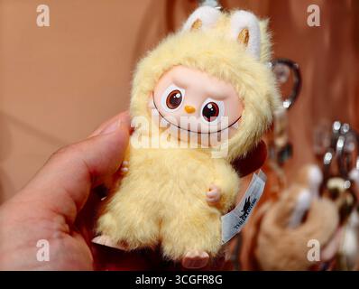 Mini version Labubu doll in a Pop Mart store in Chongqing, China on ...
