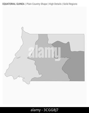 Equatorial Guinea political map of administrative divisions - provinces ...