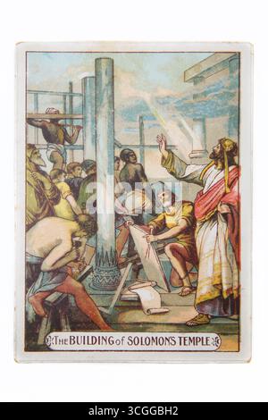 Illustration of The Building of Solomon's Temple (Kings) from the 20th ...