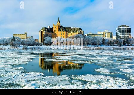 Snow blankets Saskatoon’s famous Bessborough Hotel, creating a magical ...