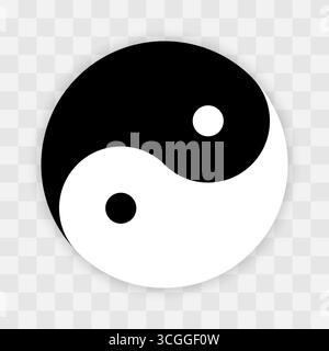 Illustrating the yin and yang symbol, this design depicts two ...