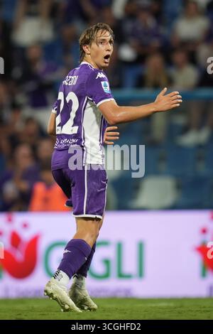 Fiorentina's Jacopo Fazzini reacts during the Europa Conference League ...
