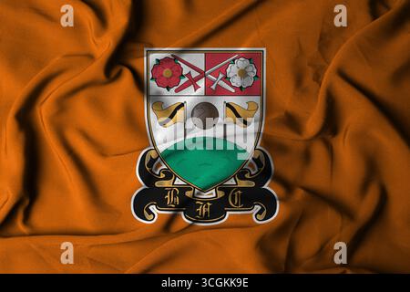 Pringsewu, Lampung; August 29, 2025; Texture of the wavy flag logo of ...