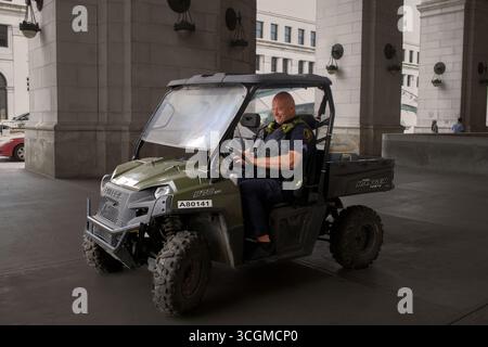 National Guard patrol vehicle at Union Station in Washington DC Stock ...