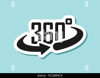 virtual sign. round isolated sticker. ribbon tag Stock Vector Image ...