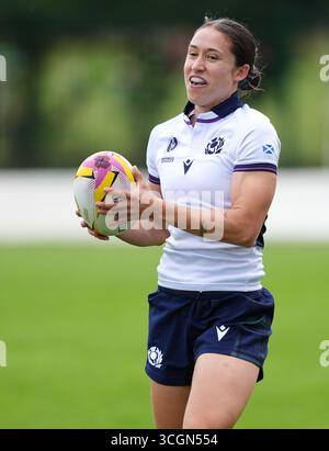 Scotland's Rhona Lloyd during a team run at Manchester Rugby Club ...
