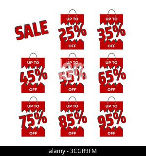 Up to 95 percentage off special offer. Vector colorful sale banner ...