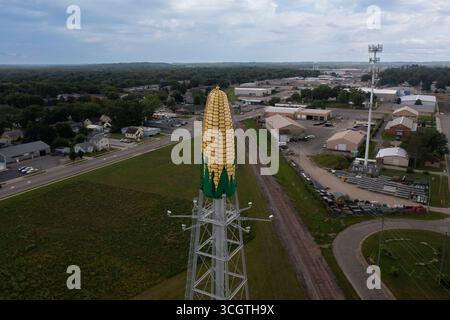 The 151 foot Ear of Corn Water Tower in Rochester, Minnesota August 27 ...