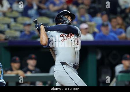 Detroit Tigers' Riley Greene watches his sacrifice fly to Chicago White ...