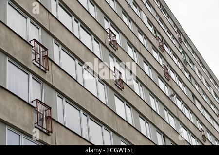 Communist style uniform concrete apartment house windows Stock Photo ...