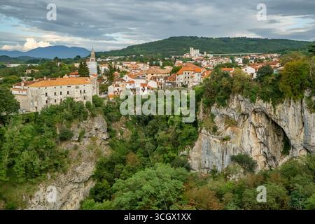Aerial view of the historical Pazin Castle, Croatia Stock Photo - Alamy