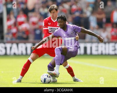 Middlesbrough's Alfie Jones during the Sky Bet Championship match at ...