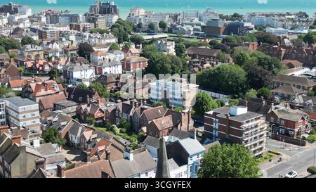 Aerial views across Eastbourne 2025 Stock Photo - Alamy