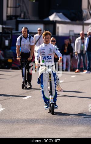 Racing Bulls driver Liam Lawson of New Zealand steers his car during ...