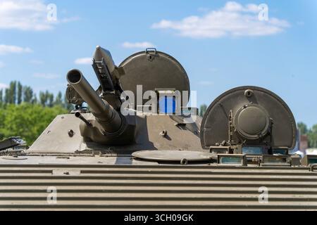 Old russian BMP-1 armored infantry fighting vehicle with cannon and ...