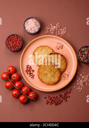 Homemade Hashbrown, Potato pancakes, fried crispy grated potato patties ...