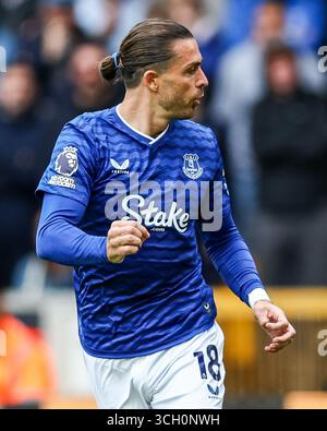 Everton's Jack Grealish during the Premier League match at the Hill ...