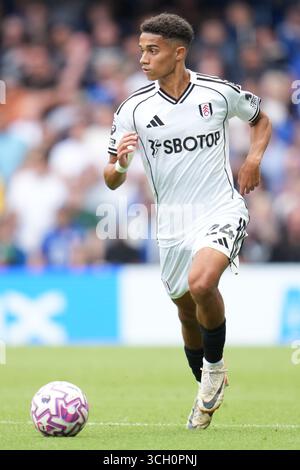 Joshua King of Fulham on the ball during the Premier League match ...