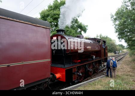 Austerity steam locomotive "Fred" at Shenton station on the Battlefield ...