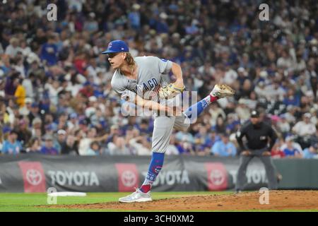 Chicago Cubs pitcher Ben Brown throws during the seventh inning in Game ...