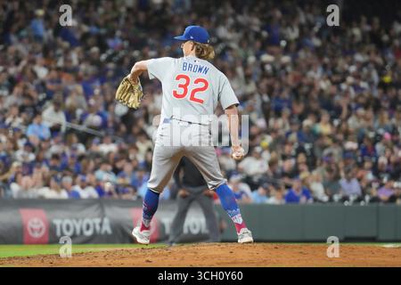 Chicago Cubs pitcher Ben Brown throws the ball against the Toronto Blue ...