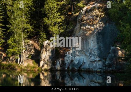 The Crystal Sand Quarry in Adrspach Rocks, Czech Republic Stock Photo ...