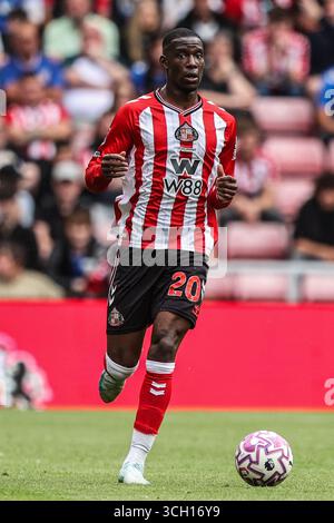Nordi Mukiele of Sunderland on the ball during the Premier League match ...