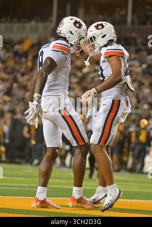 Auburn wide receiver Cam Coleman carries the ball during the second ...