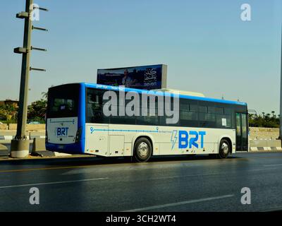 Cairo, Egypt, August 15 2025: The Bus Rapid Transit (BRT) project is ...