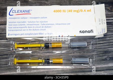 Cairo, Egypt, August 6 2025: Clexane Enoxaparin sodium by Sanofi, an ...