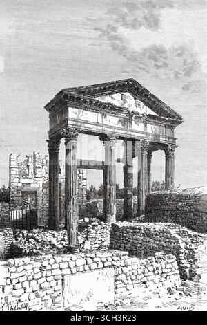 Capitoline Temple. Roman City of Dougga, The Tell, Tunisia. Dougga, The ...