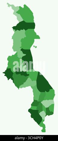 Malawi map. Just a simple border map. Shape of the country. Flat blank ...