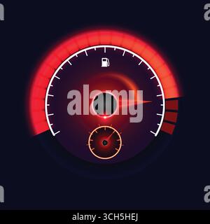 Speedometer Bar with Dazzling Light and Attractive Design Stock Vector ...