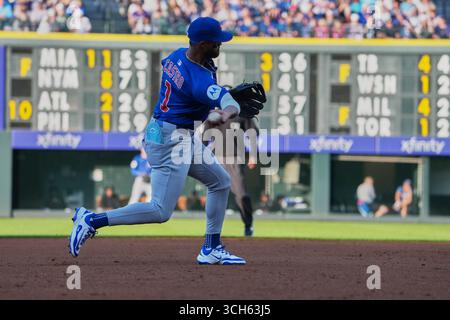 Colorado Rockies third baseman Willi Castro (3) in the third inning of ...