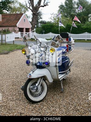 Close up of a vintage mods scooter - iconic image of the the 60s and ...