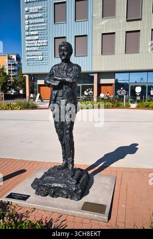 Kristainsund, Norway 2025. Statue of famous footballerOle Gunnar ...