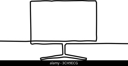 Continuous one line drawing TV presenter woman interviewing celebrity ...