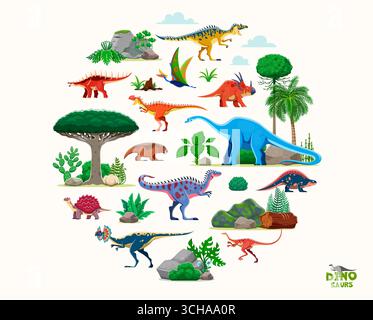 Cartoon Lystrosaurus dinosaur character, cute dino of kids Jurassic ...