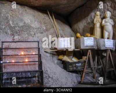 Wax figures for religious offerings in Nazare, Portugal Stock Photo - Alamy